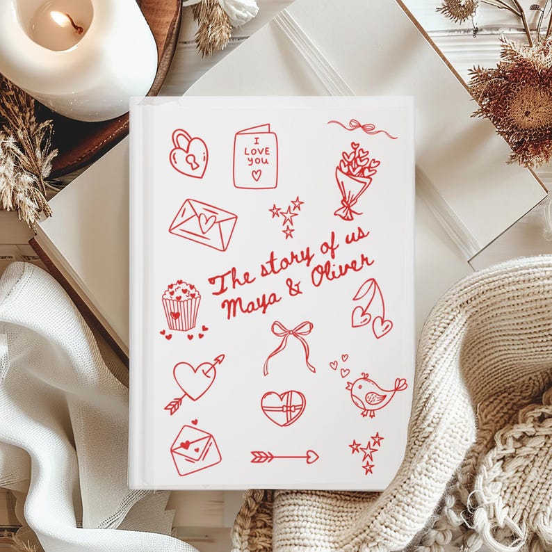 Personalized Couples Journal, Our Love Story Memory Book, Custom ...