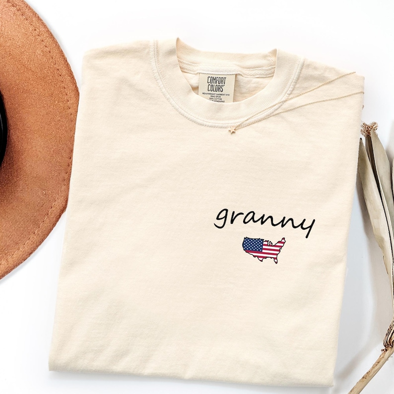 Patriotic Granny Shirt, Comfort Colors Grandma USA Tee, Fourth of July ...
