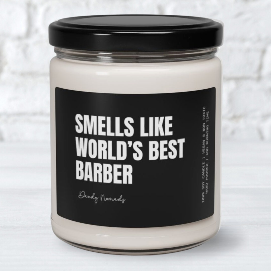 Barber Gift, Black and White Barber Candle, Funny Barber Gifts, Barber ...