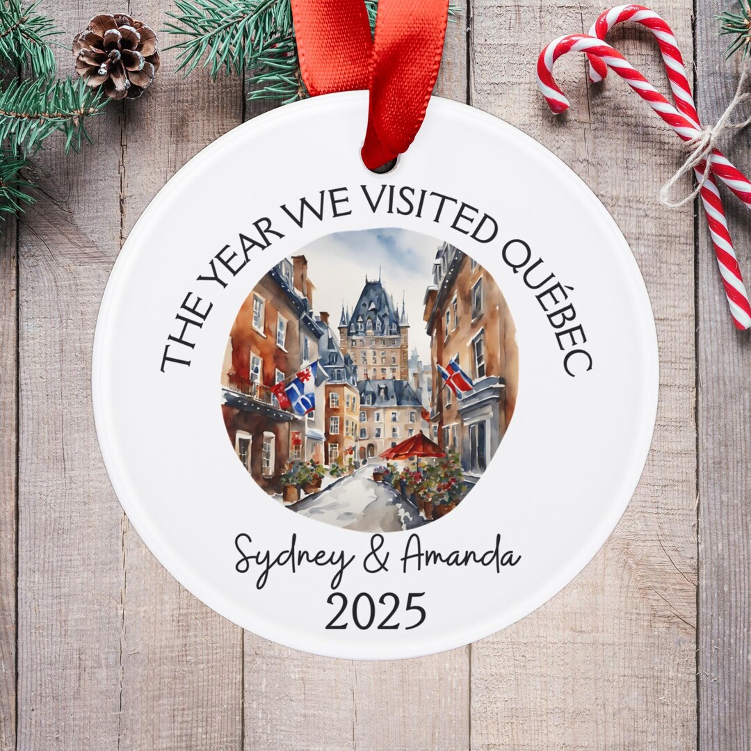 Custom Quebec Ornament, Quebec City Vacation Gift, Quebec City Trip ...