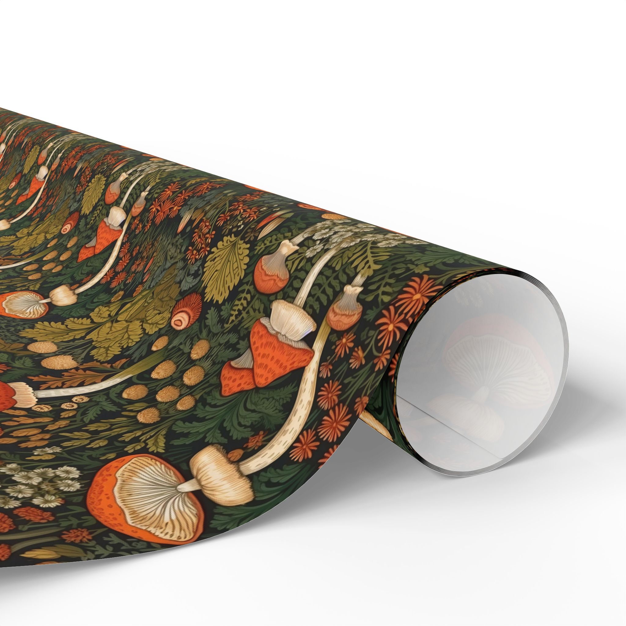 Cottagecore Wrapping Paper Mushrooms, Fall Birthday Gift Wrap ...