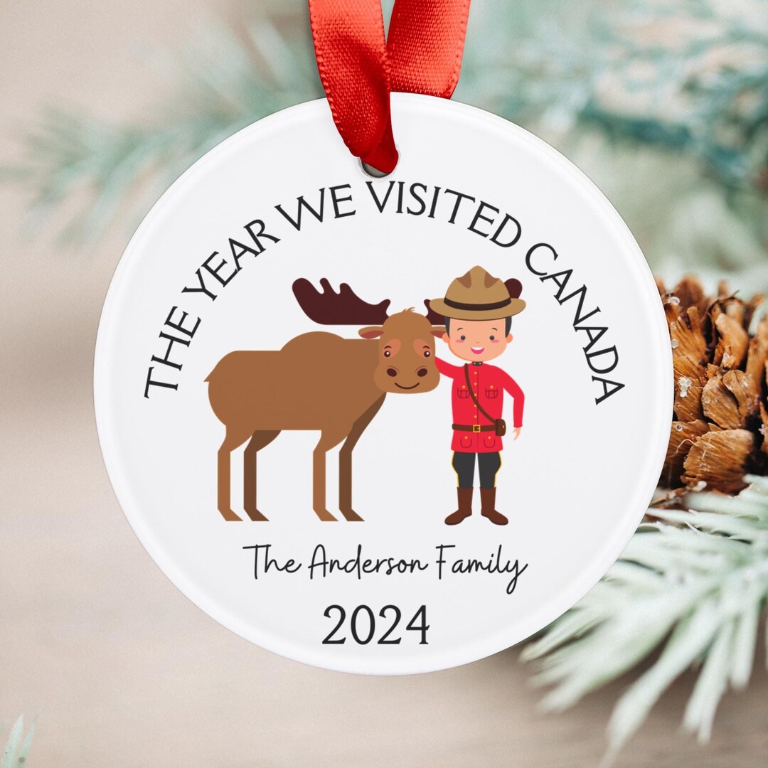 Custom Canada Ornament, Personalized Canada Keepsake, Anniversary Gift ...