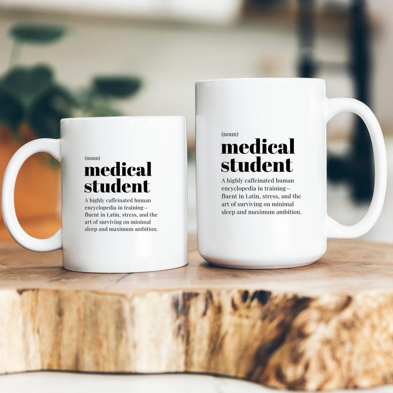 Medical Student Definition Mug, Gift for Med School Student Tea Cup and ...