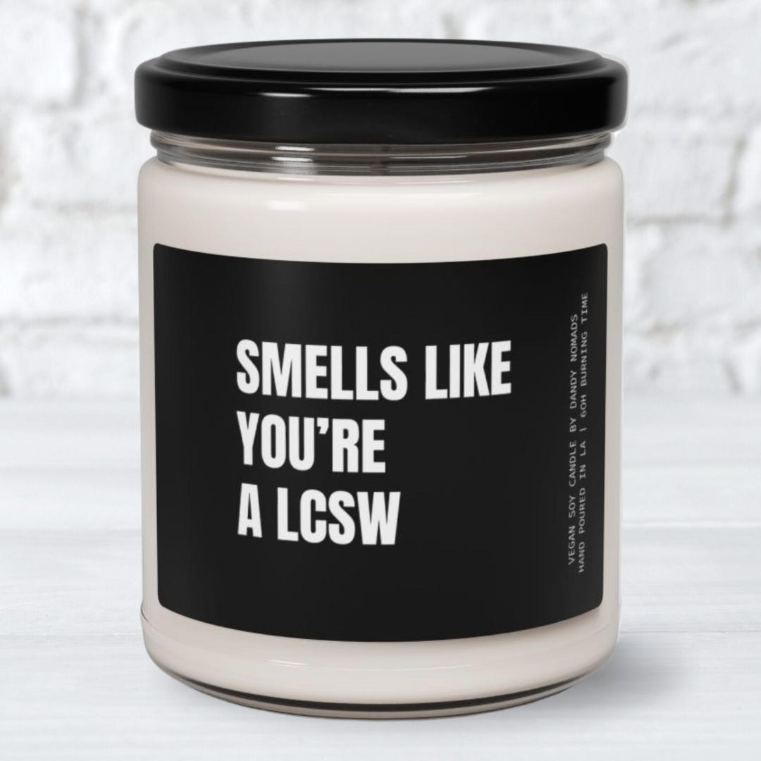 LCSW Graduation Gift Funny Scented Candle Social Work Gift for Licensed ...