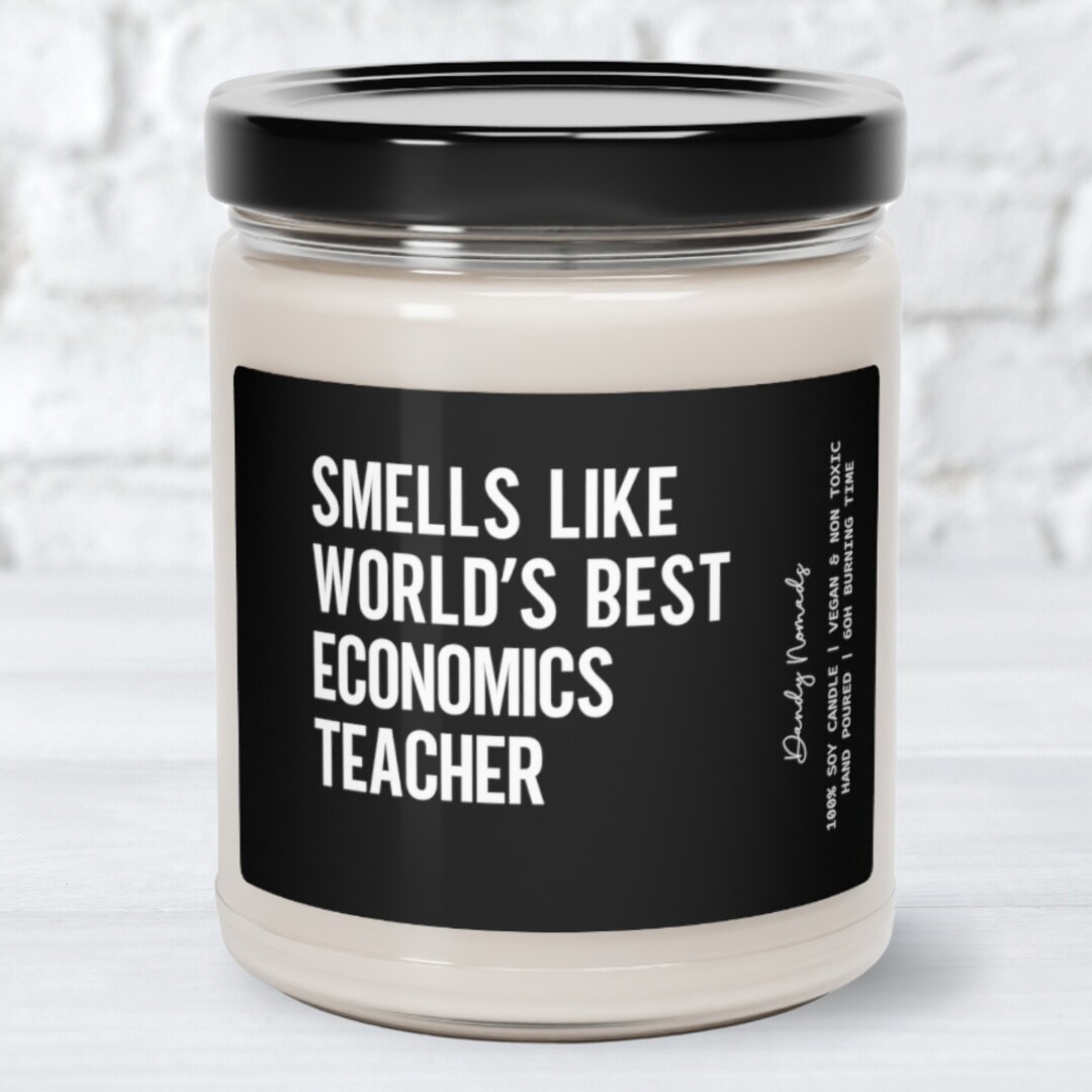 Economics Teacher Candle Gift for Econ Teacher Retirement Economy ...
