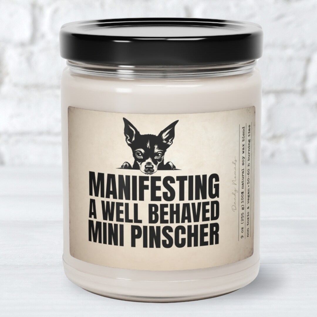 Mini Pinscher Gift, Scented Candle Gift for Min Pin Mom, Mini Pinscher ...