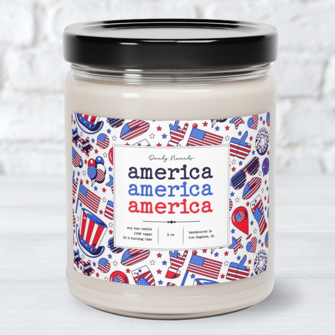 America Candle, Fourth of July Party Home Decor, Memorial Day Freedom ...