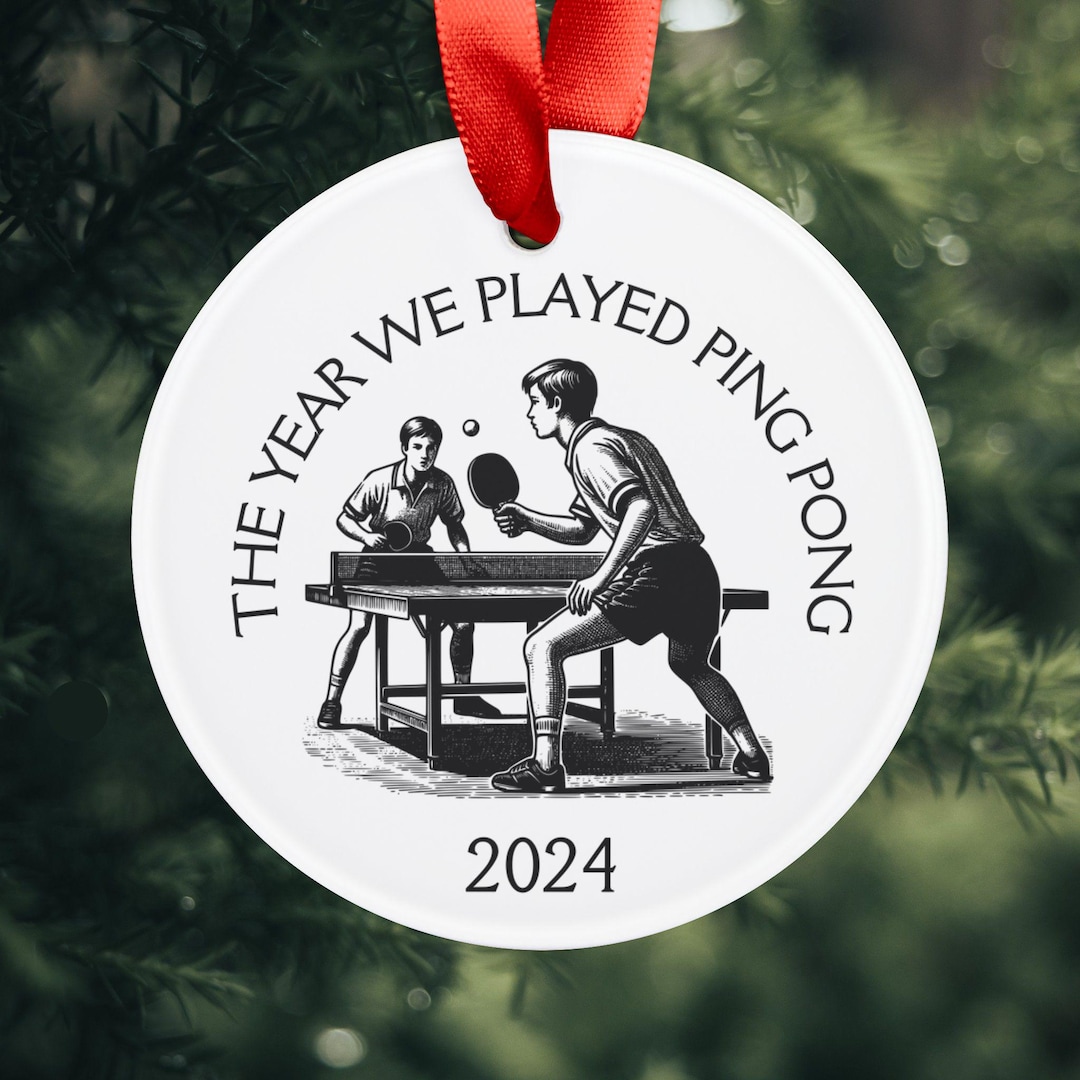 Custom Ping Pong Ornament, Table Tennis Keepsake Ping Pong Christmas ...