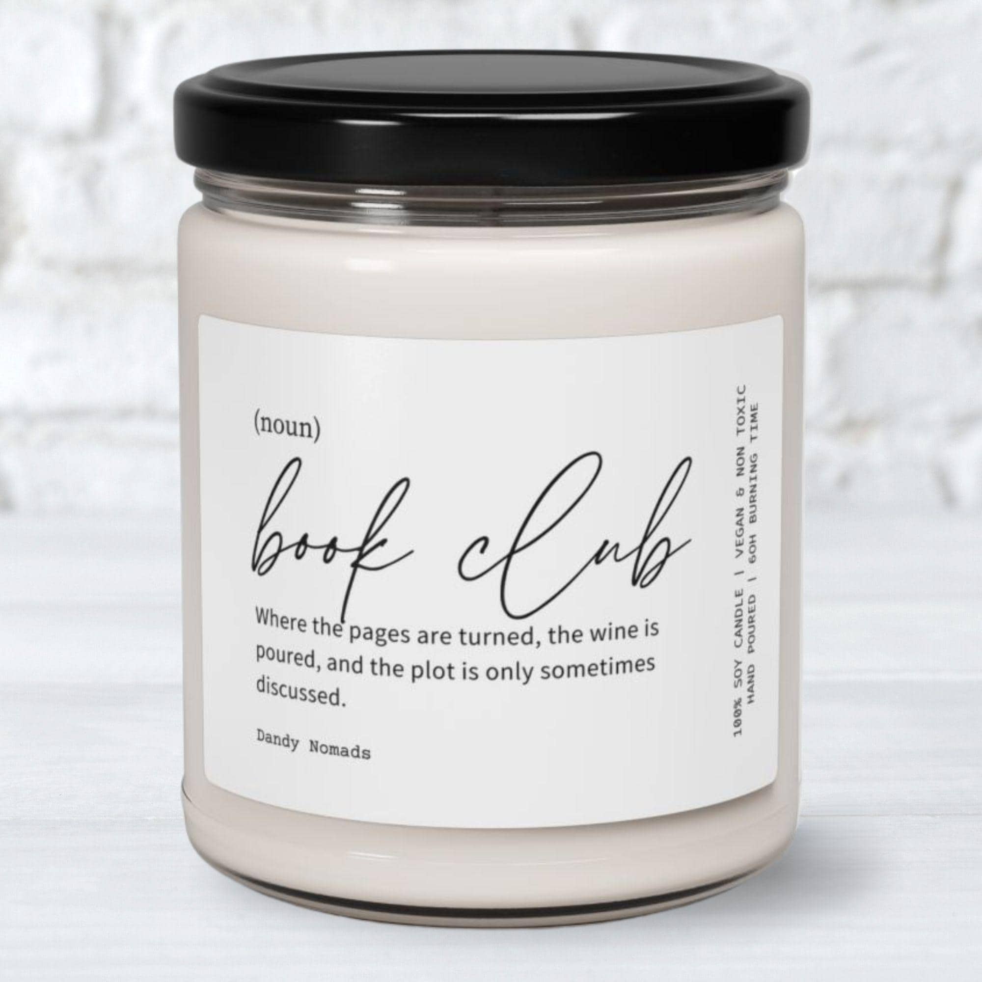 Book Club Candle, Book Club Members Hostess Gift, Silent Book Club ...