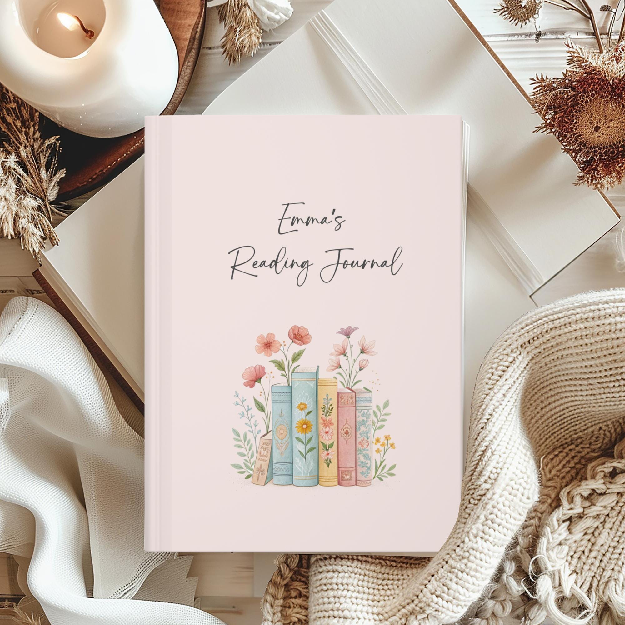 Personalized Reading Journal Bookish Gift for Her, Book Lover Gift ...