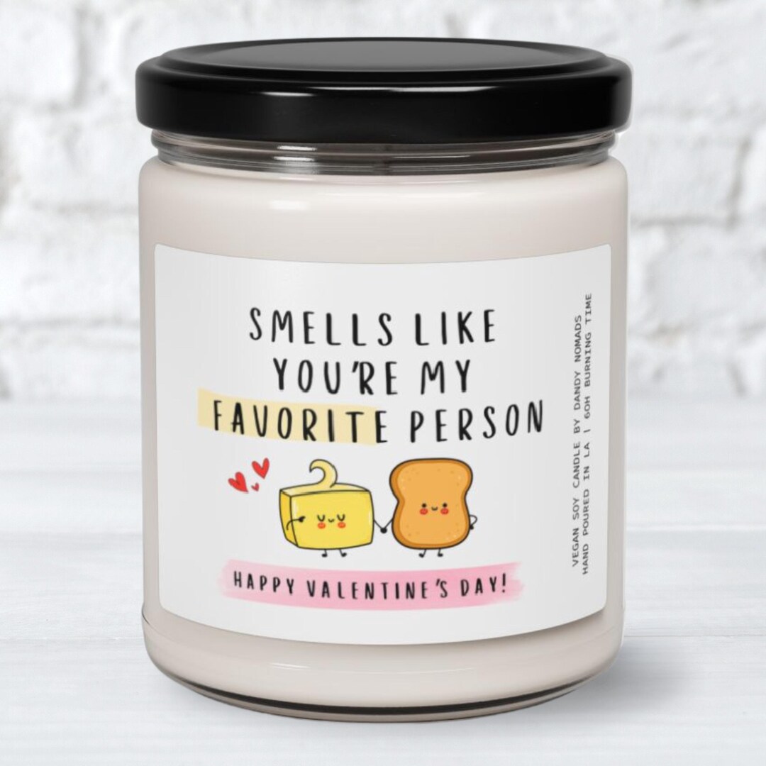 Cute Valentines Day Scented Candle, Romantic Gift for Him, Aesthetic ...