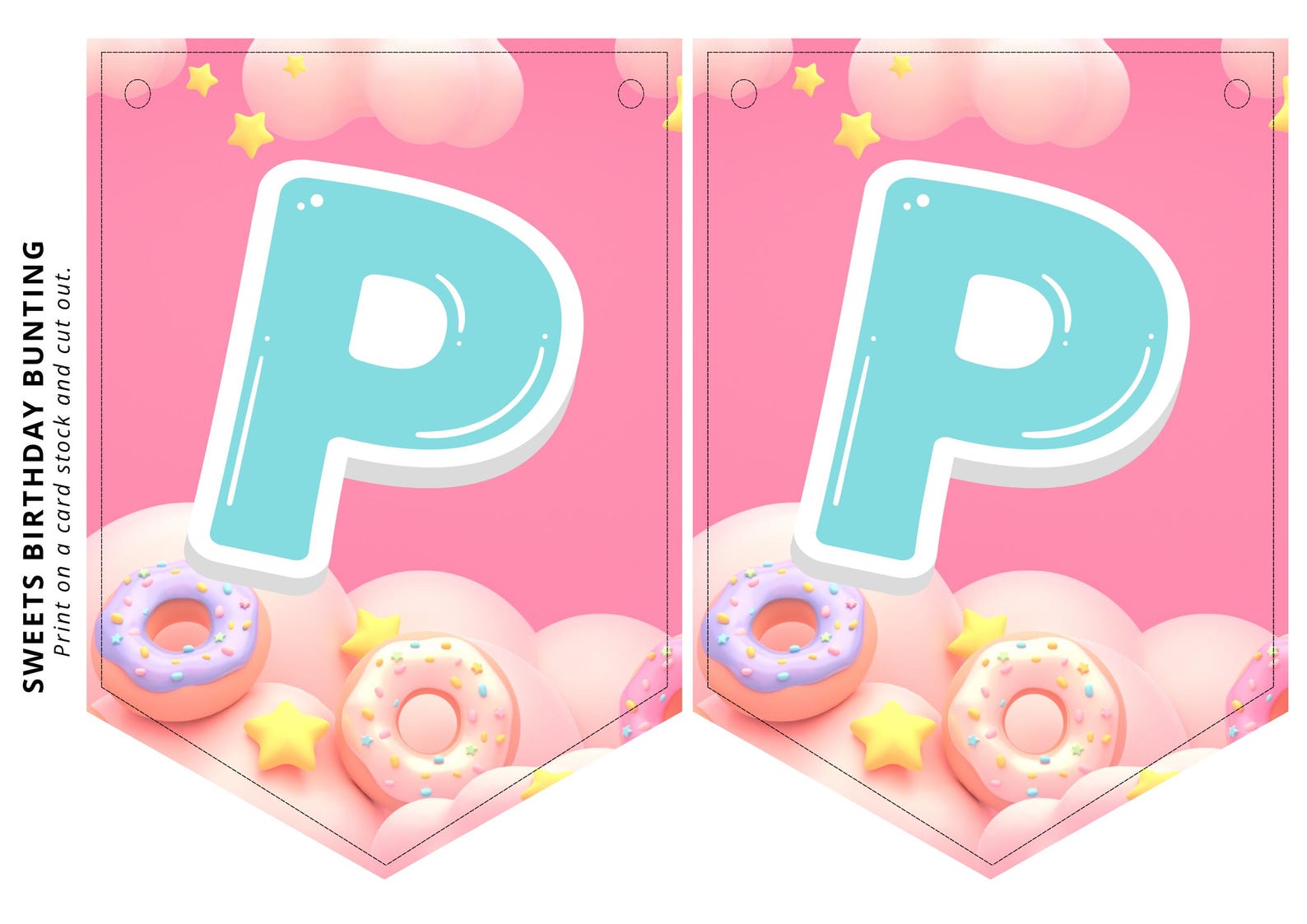 Sweets Birthday Bunting Printable: Candyland Party Banner (instant ...