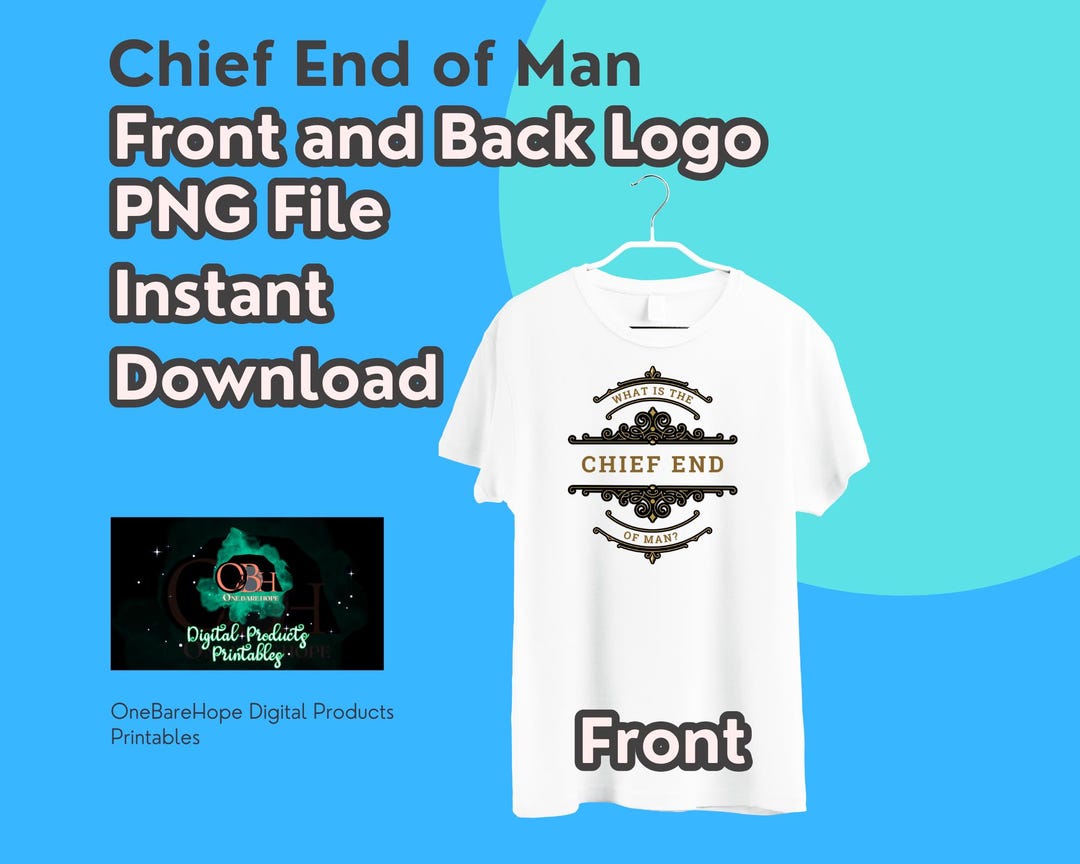 Chief End of Man and to Glorify God Front and Back Logo PNG File, Logo ...
