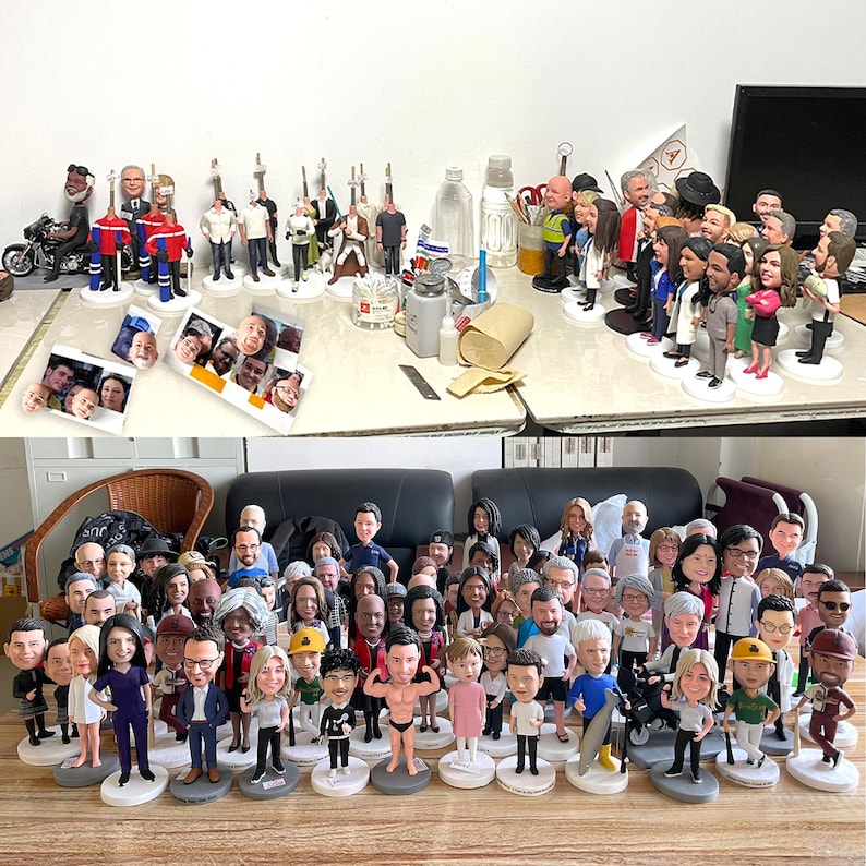 Custom Couple Bobbleheads: Romantic Personalized Figurine Gift - Etsy UK