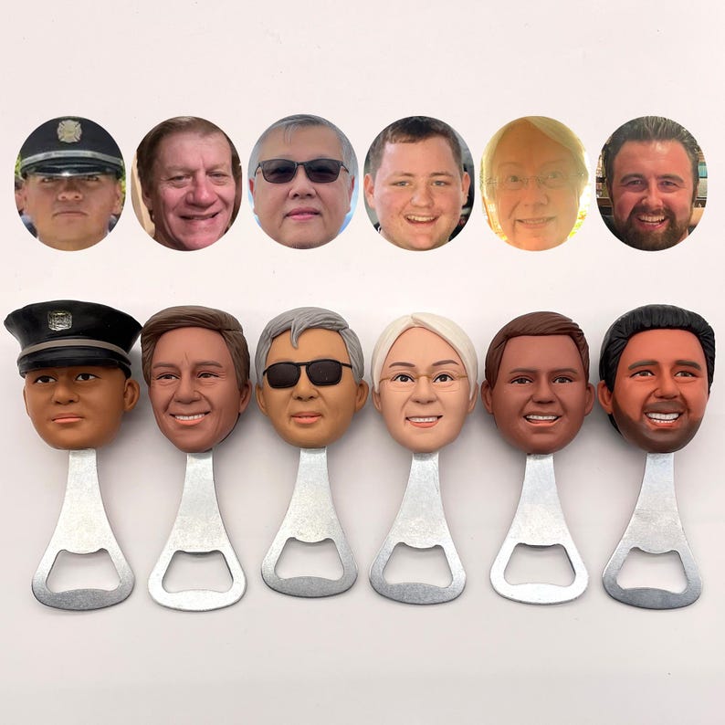 Custom Family Full Face Bottle Opener, Personalised Custom Beer Bottle ...