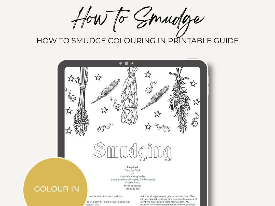 How to Smudge Your Environment Colouring Book of Shadows Page - Etsy