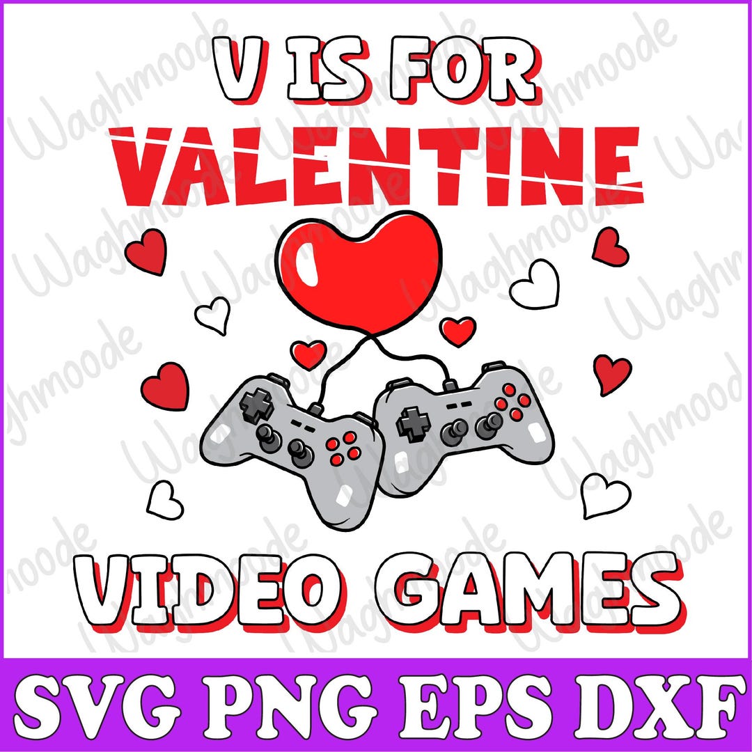 Valentines Day Gaming Kids Svg, Valentines Day Svg, Valentine's Day ...