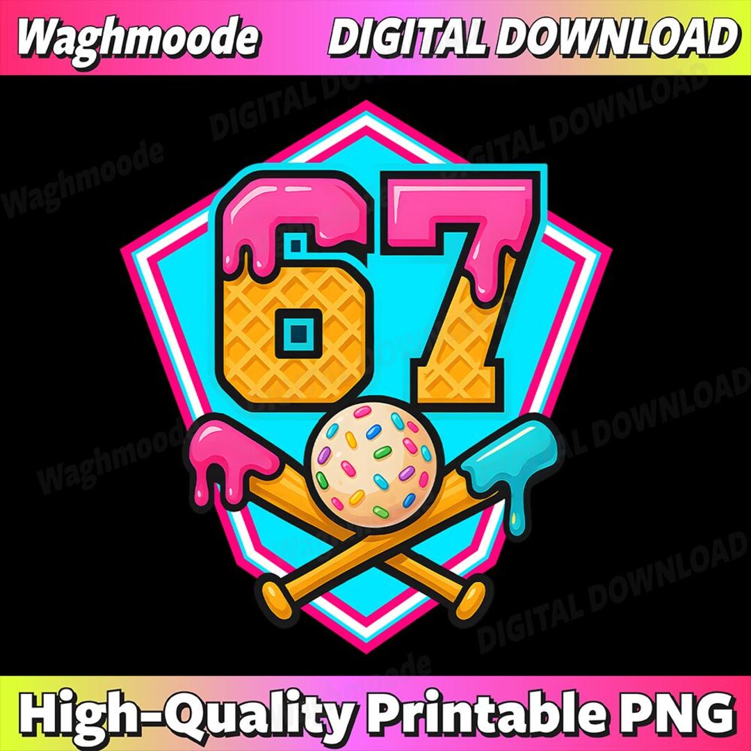 Baseball Drip Jersey Number 67 for Players & 67th Birthday Png, 67 ...