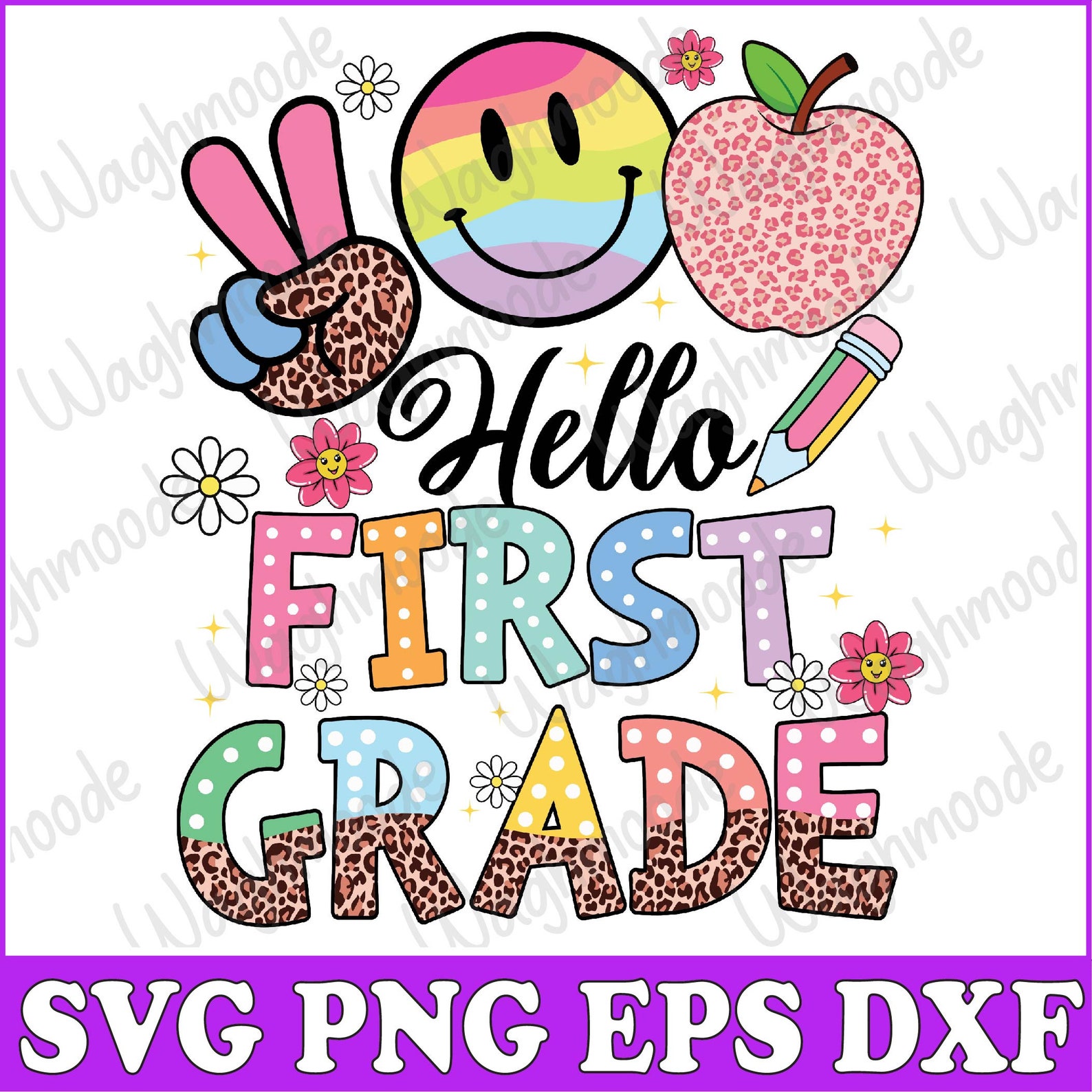 Hello 1st Grade Boy Girl Teacher Back to School 1st Grade Svg, Hello ...