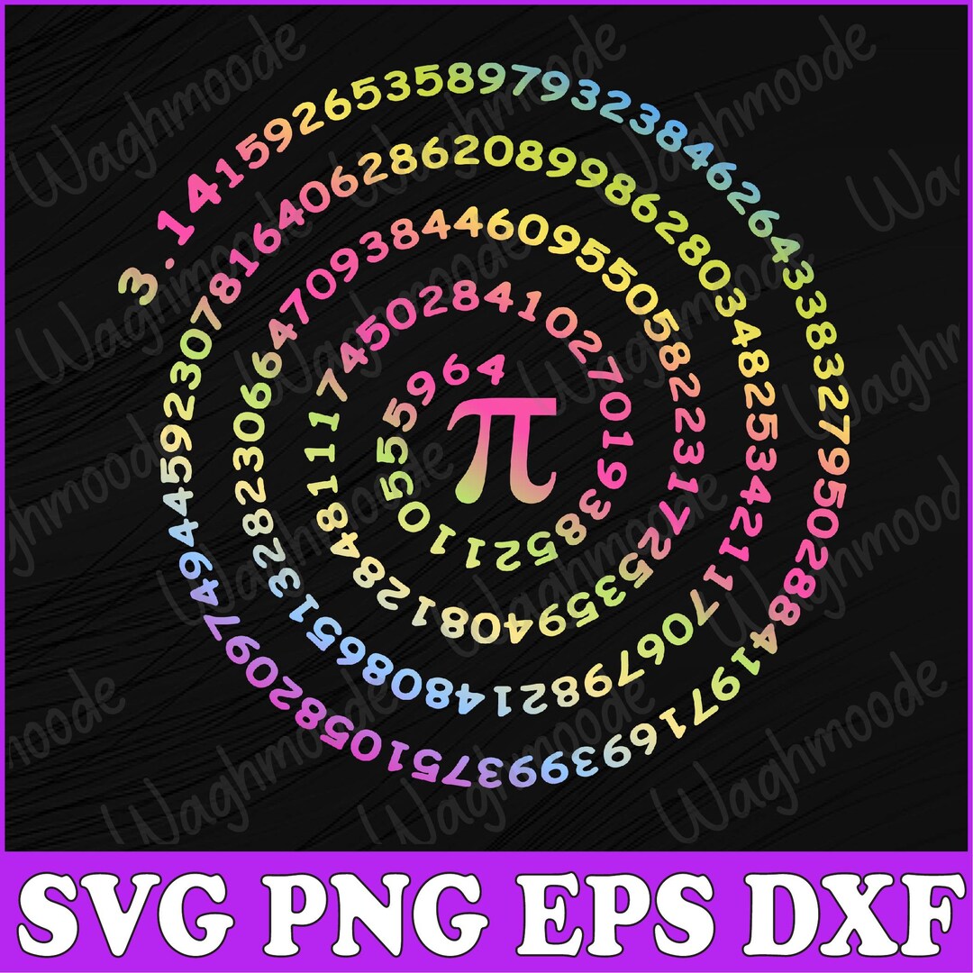 Pi Day Spiral Svg, Numbers Math Svg, Pi Day 3.14 Svg, Cricut, Svg Files ...