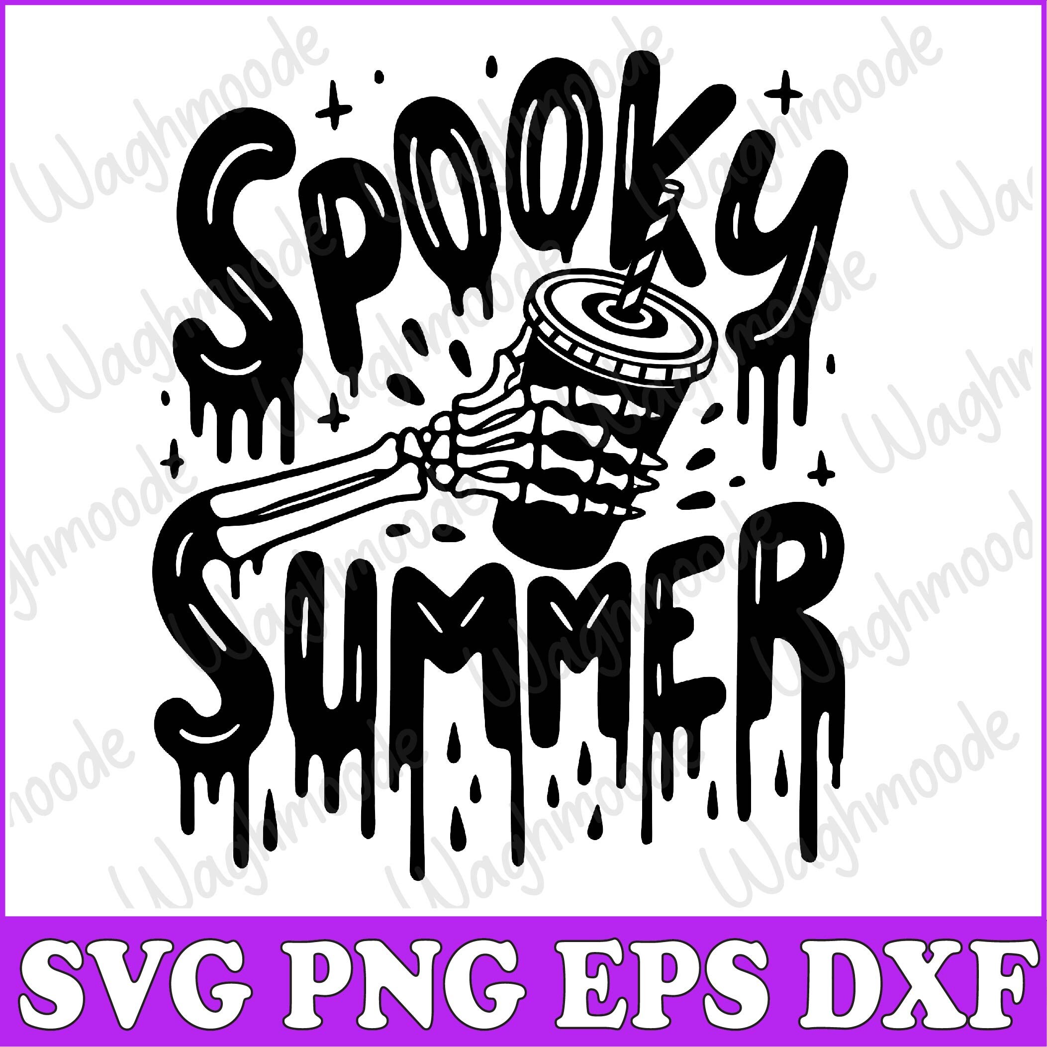 Summerween Spooky Summer Skeleton Ice Coffee Summer Vacation Svg ...