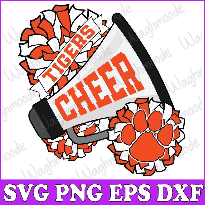 Tiger Cheer Svg - Etsy