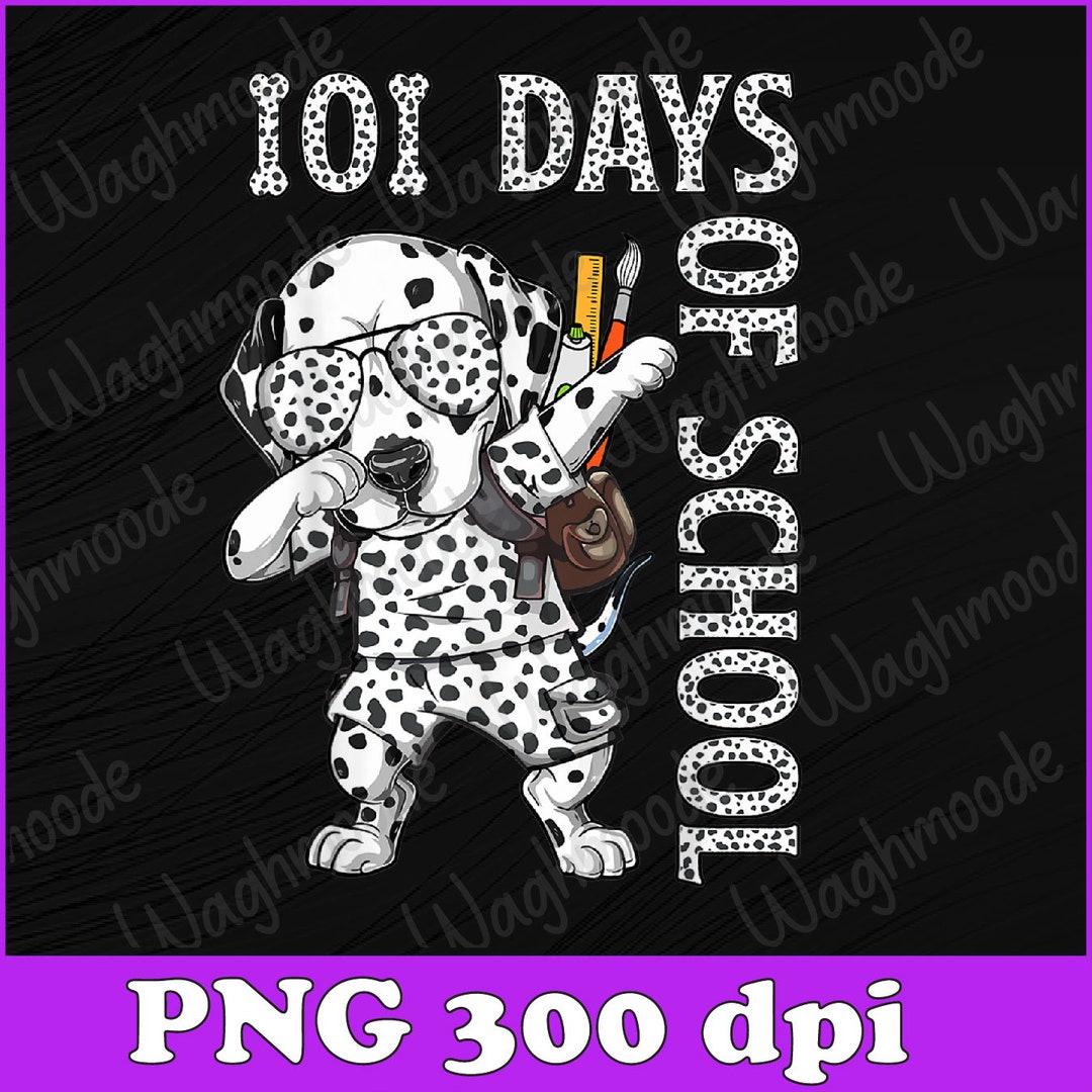 101 Days School Dabbing Dalmatian Dog Teachers Kids Png, Dalmatian ...