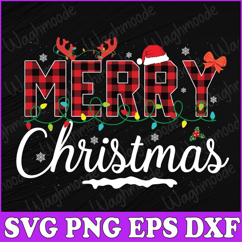 Plaid Christmas Svg - Etsy