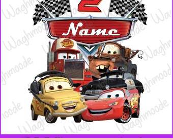 Personalized Cars Name's Birthday Boy Png, Personalized Cars Birthday ...