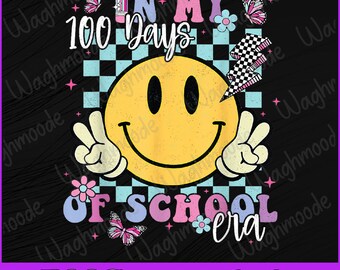 Retro Flower 100 Days of School Svg, Colorful 100 Days of School ...