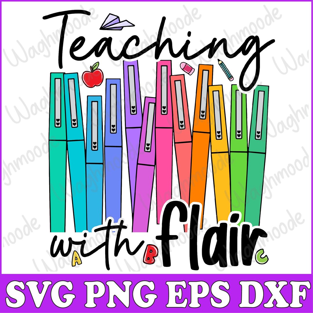 Teaching With Flair Preschool Teacher First Day of School Svg, First ...