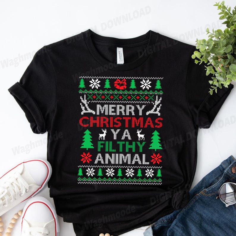 Merry Christmas Animal Xmas Svg, Funny Christmas Svg, Christmas Movie ...
