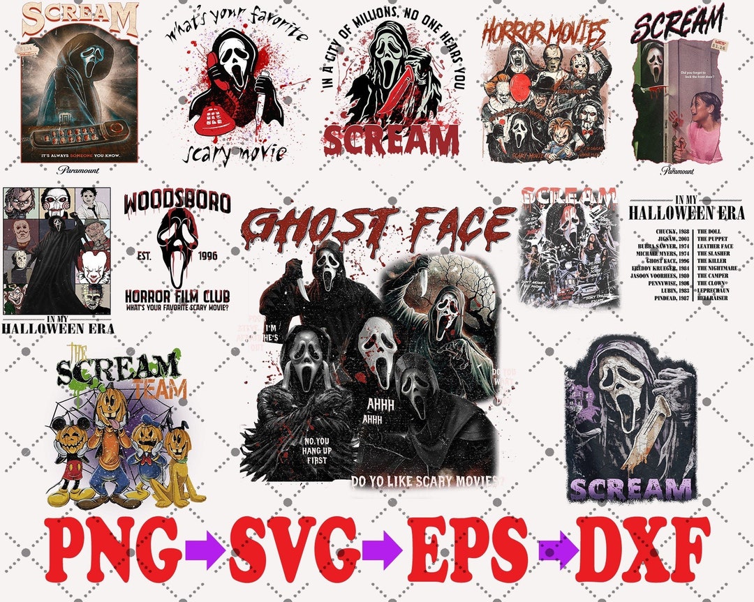 Scream Svg Bundle Png Halloween Svg Halloween Scream Movie - Etsy