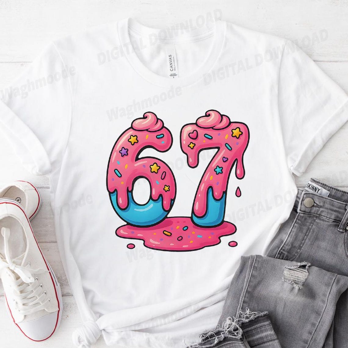 Funny 67 Six Seven Meme Ice Cream Drip 6 7 Gen Alpha Slang Png, Six ...