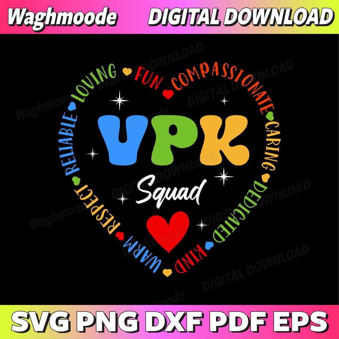 VPK Squad First Day of VPK Back to School Svg, Teacher Svg, Retro ...