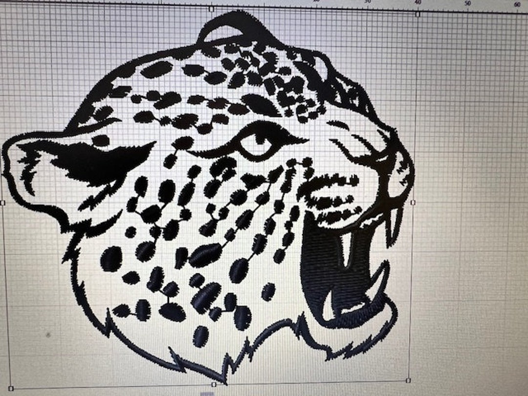Embroidery File Leopard 8 Cm X 7.31 Cm - Etsy