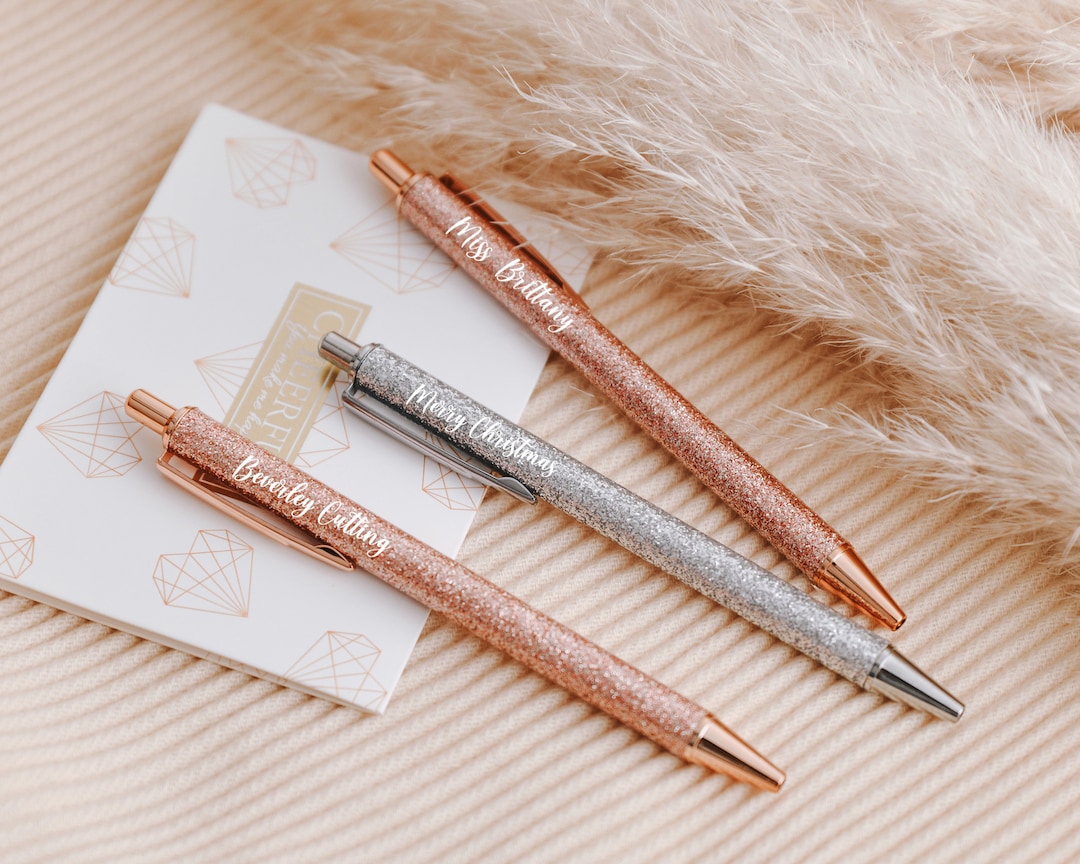 Stylish Metallic Rose Gold Pen Set Deluxe Gift Box Included - Etsy