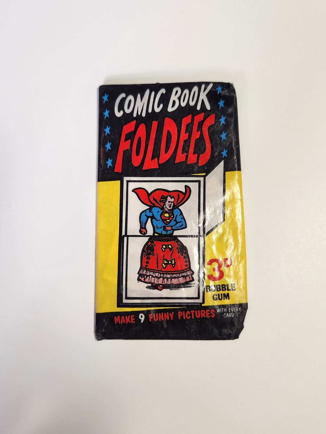 1966 Topps Comic Book Foldees Sealed 5 Cent Original Wax Pack Superman ...