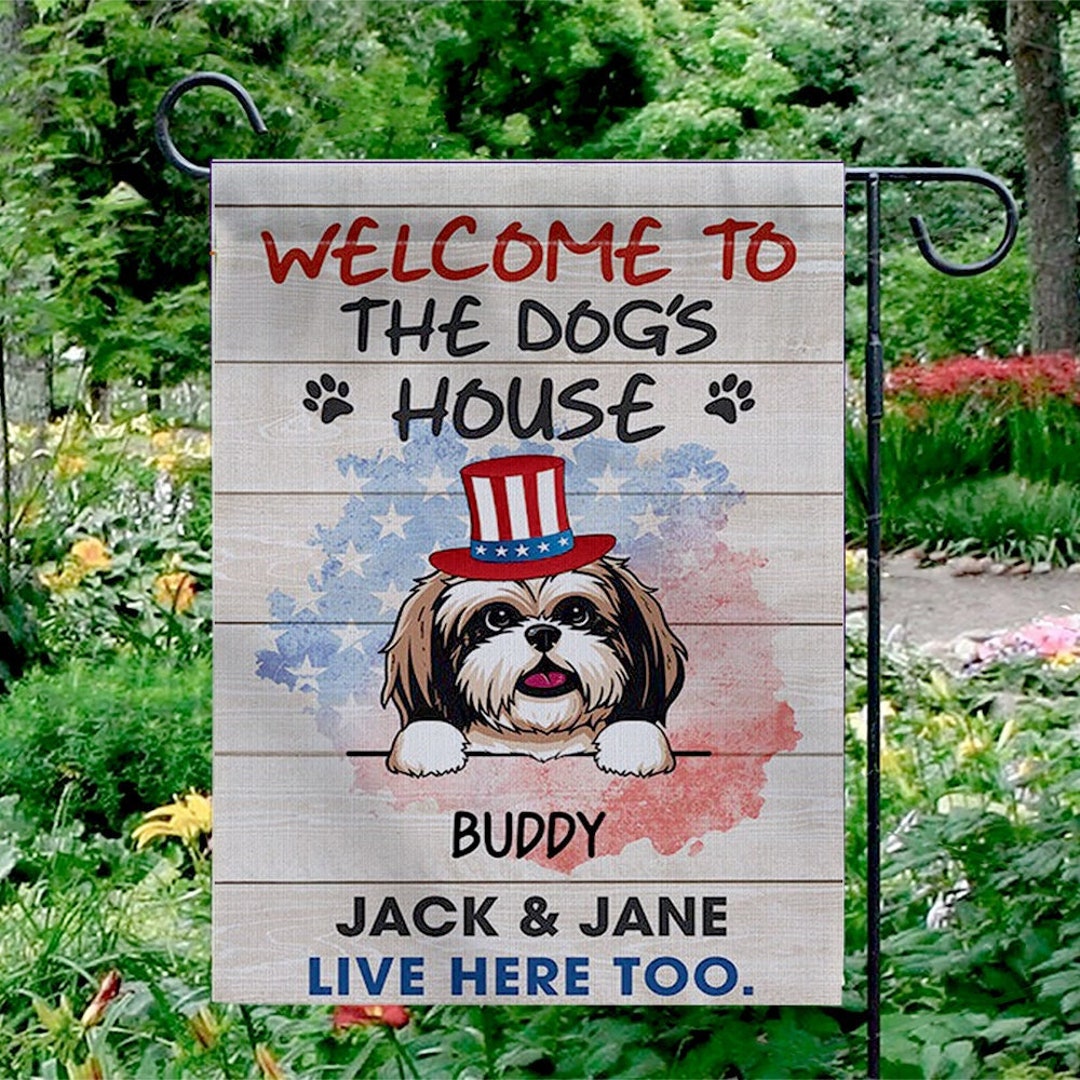 Custom Welcome to the Dogs House Flag Personalized 4th of - Etsy