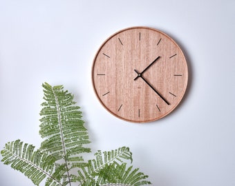 Australian Wood Clock Australian Blackbutt Clock Minimalist Wooden ...