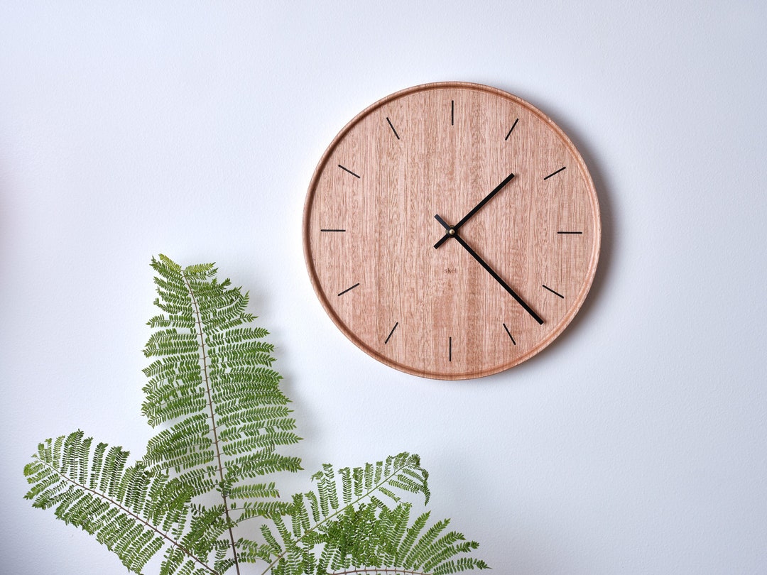 Australian Wood Clock Tasmanian Oak Clock Minimalist Wooden Clock Solid ...