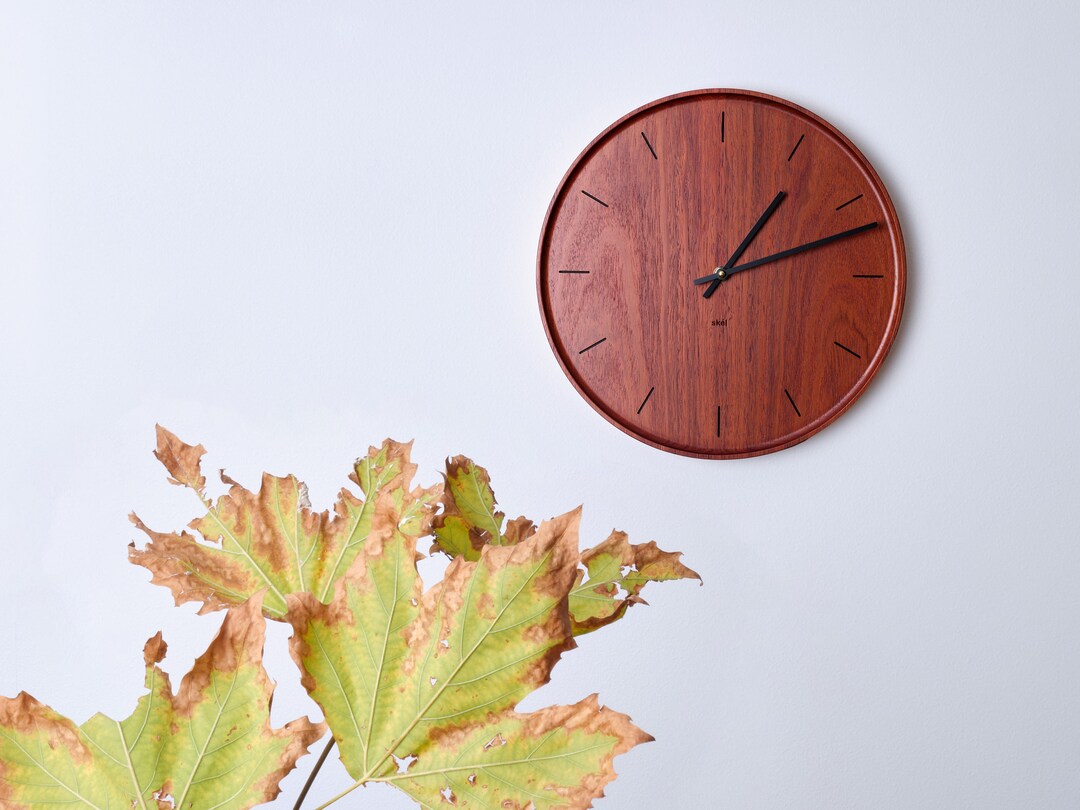 Australian Wood Clock Jarrah Clock Minimalist Wooden Clock Solid Wood ...