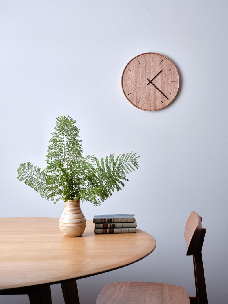 Australian Wood Clock | Tasmanian Oak Clock | Minimalist Wooden Clock | Solid Wood Wall Clock ...