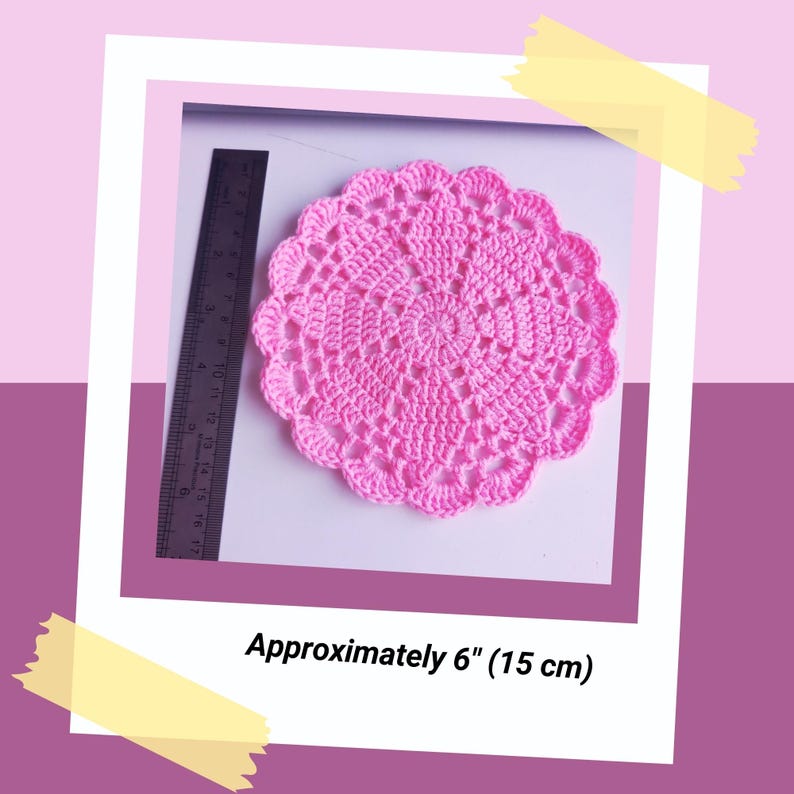Crochet Flower Coaster Pattern | Easy Doily Coaster | Beginner Friendly ...