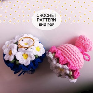 Crochet Daisy Flower Bouquet Keychain Pattern: Easy Tutorial (PDF ...