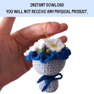 Crochet Daisy Flower Bouquet Keychain Pattern: Easy Tutorial (PDF ...