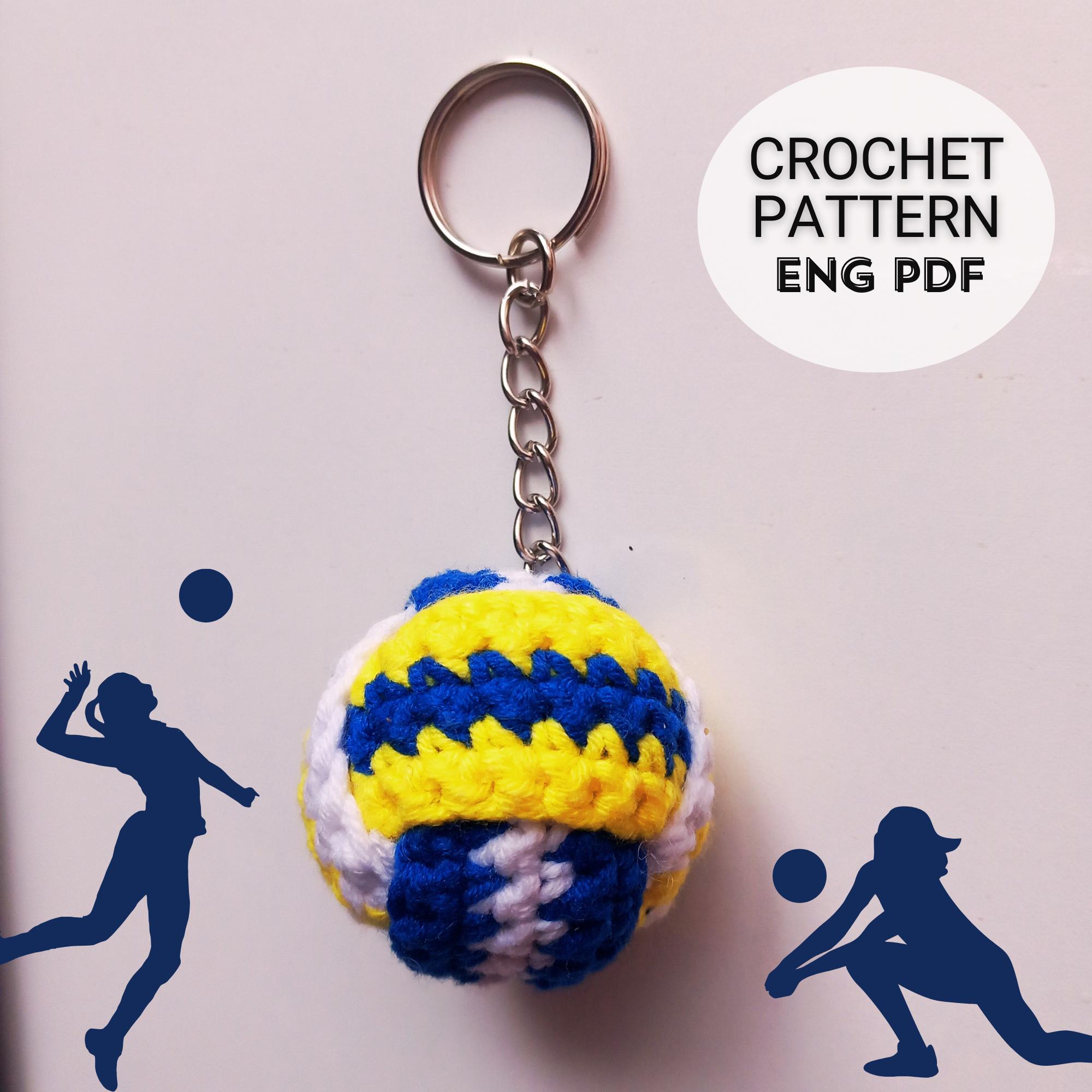 Crochet Volleyball Keychain Patterns | Easy DIY Crochet Sport Charms ...