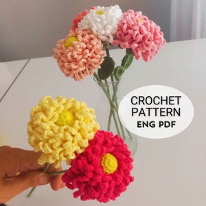 Crochet Dahlia Pattern: DIY Flower Bouquet Tutorial (english PDF) - Etsy