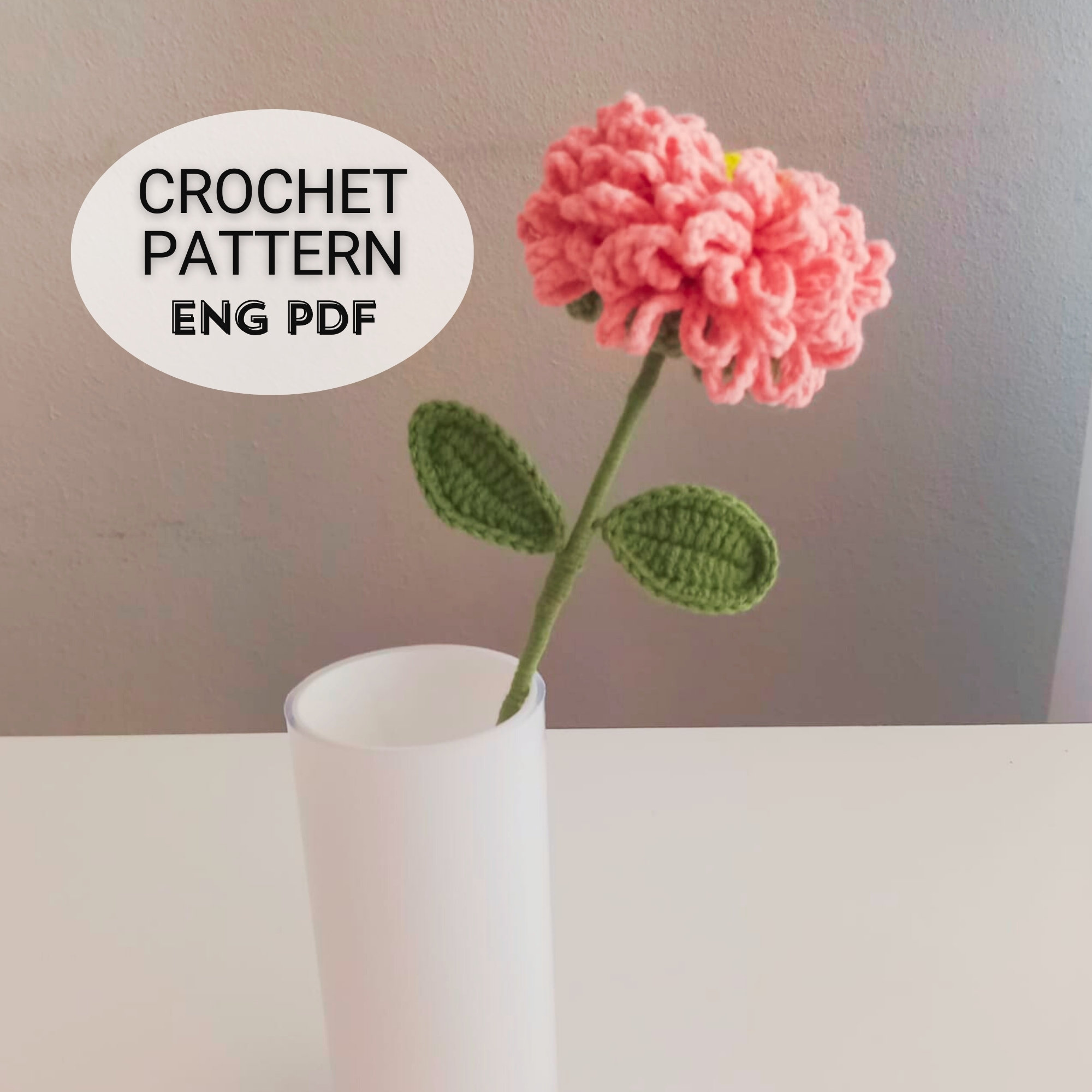 Crochet Dahlia Pattern: DIY Flower Bouquet Tutorial (english PDF) - Etsy