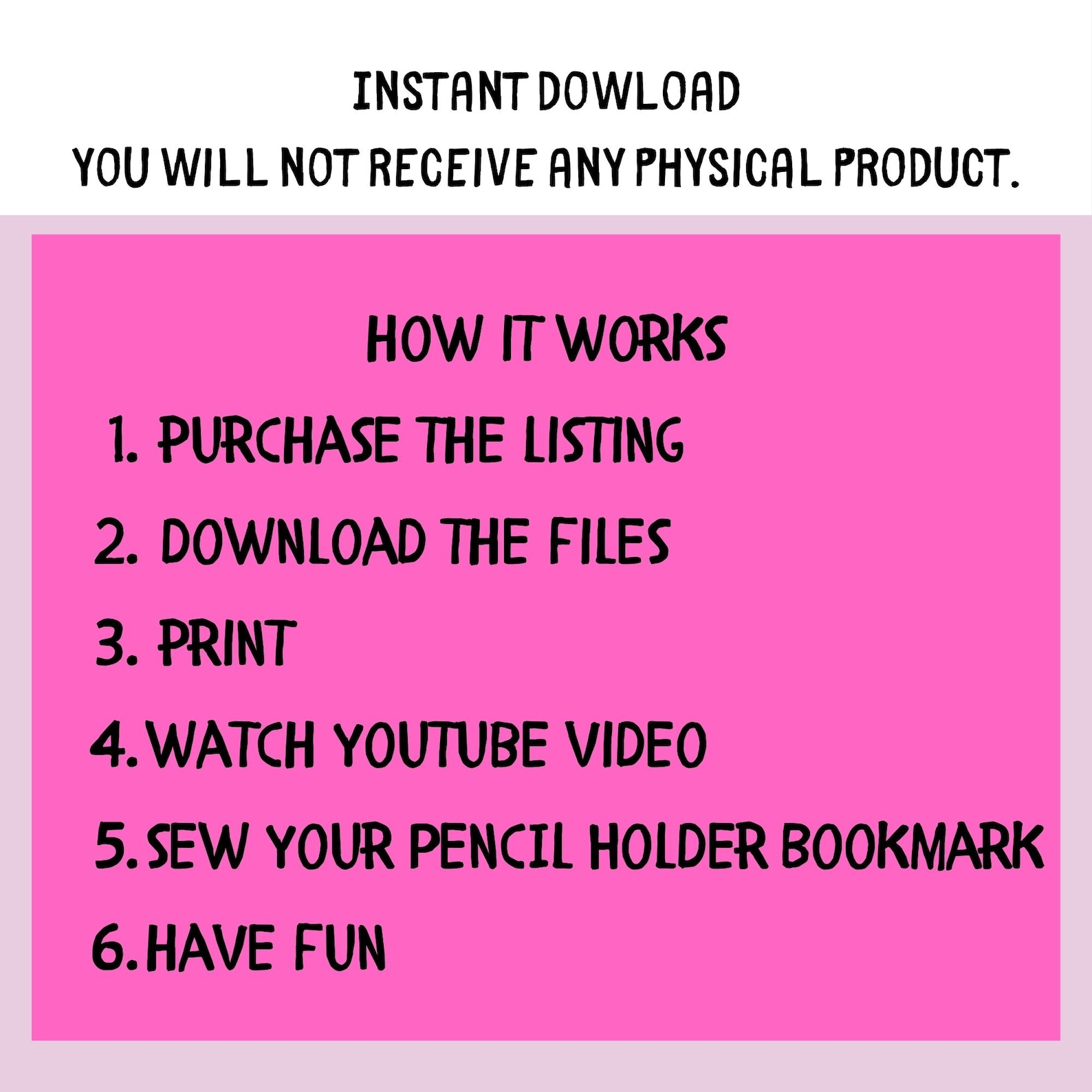 Pencil Holder Bookmark Sewing Pattern – Beginner-video Tutorial ...